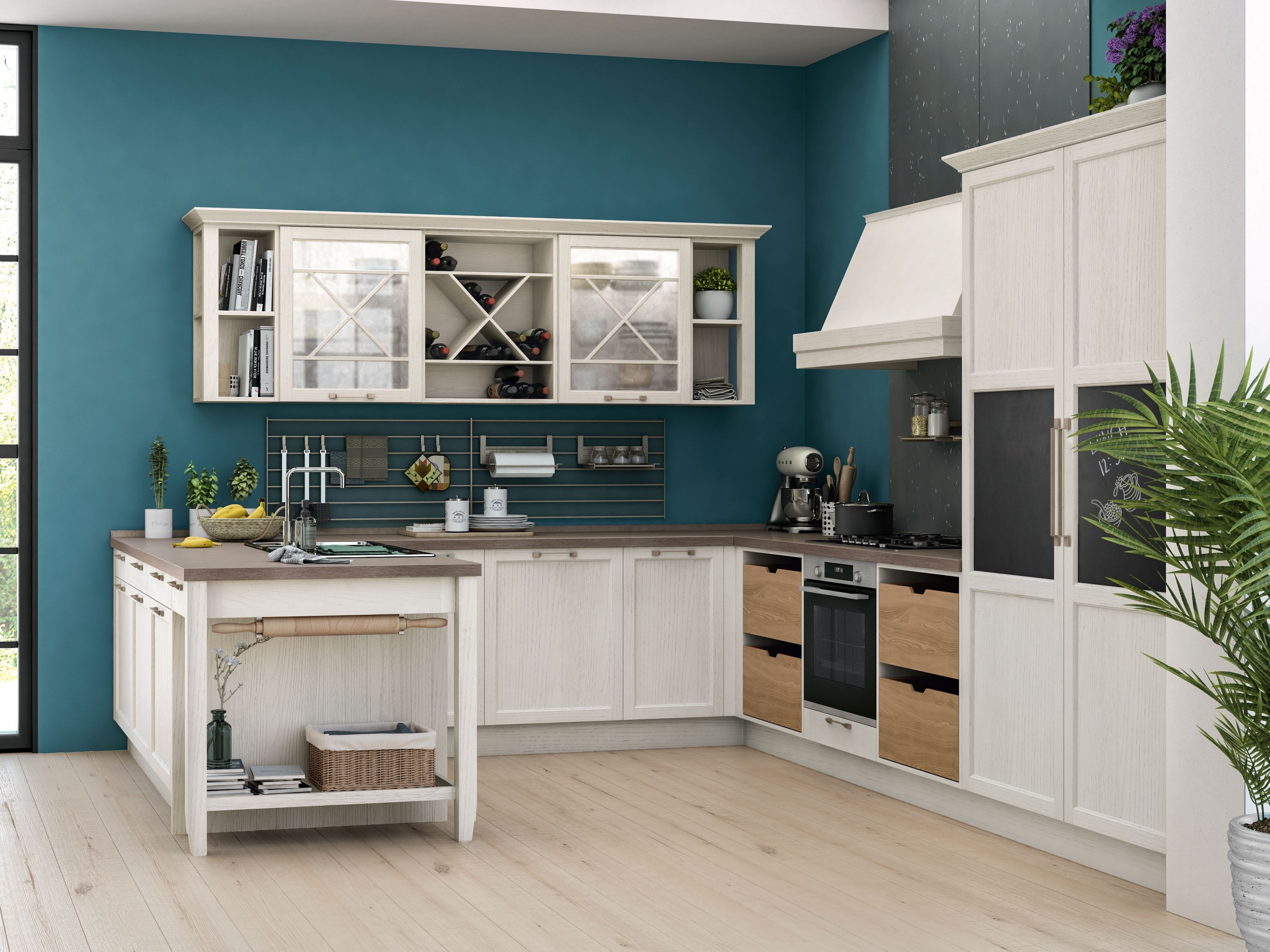 CONTEMPO | Kitchen with peninsula By CREO Kitchens