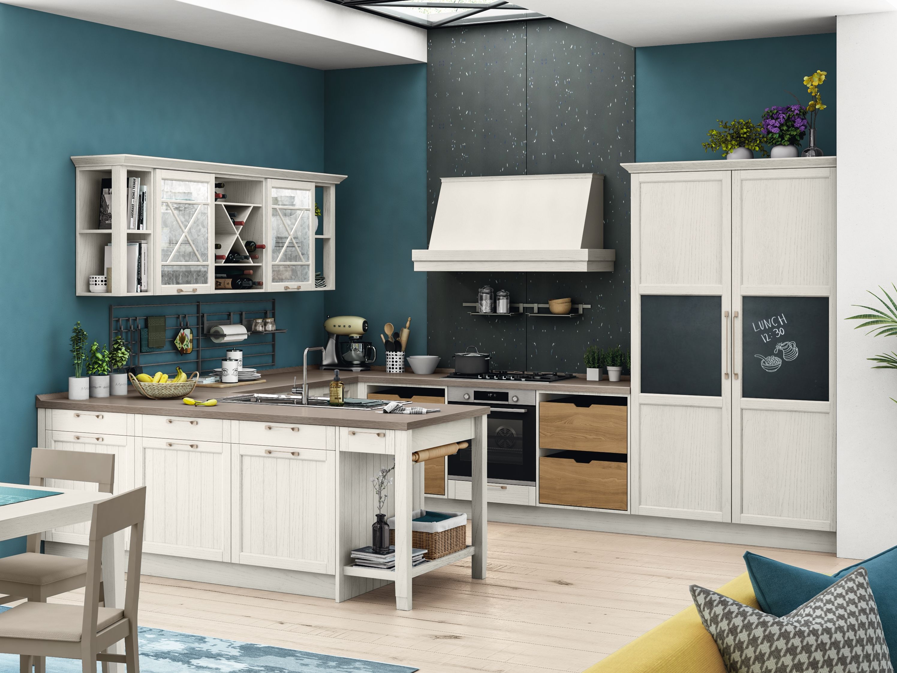 CONTEMPO | Kitchen with peninsula By CREO Kitchens