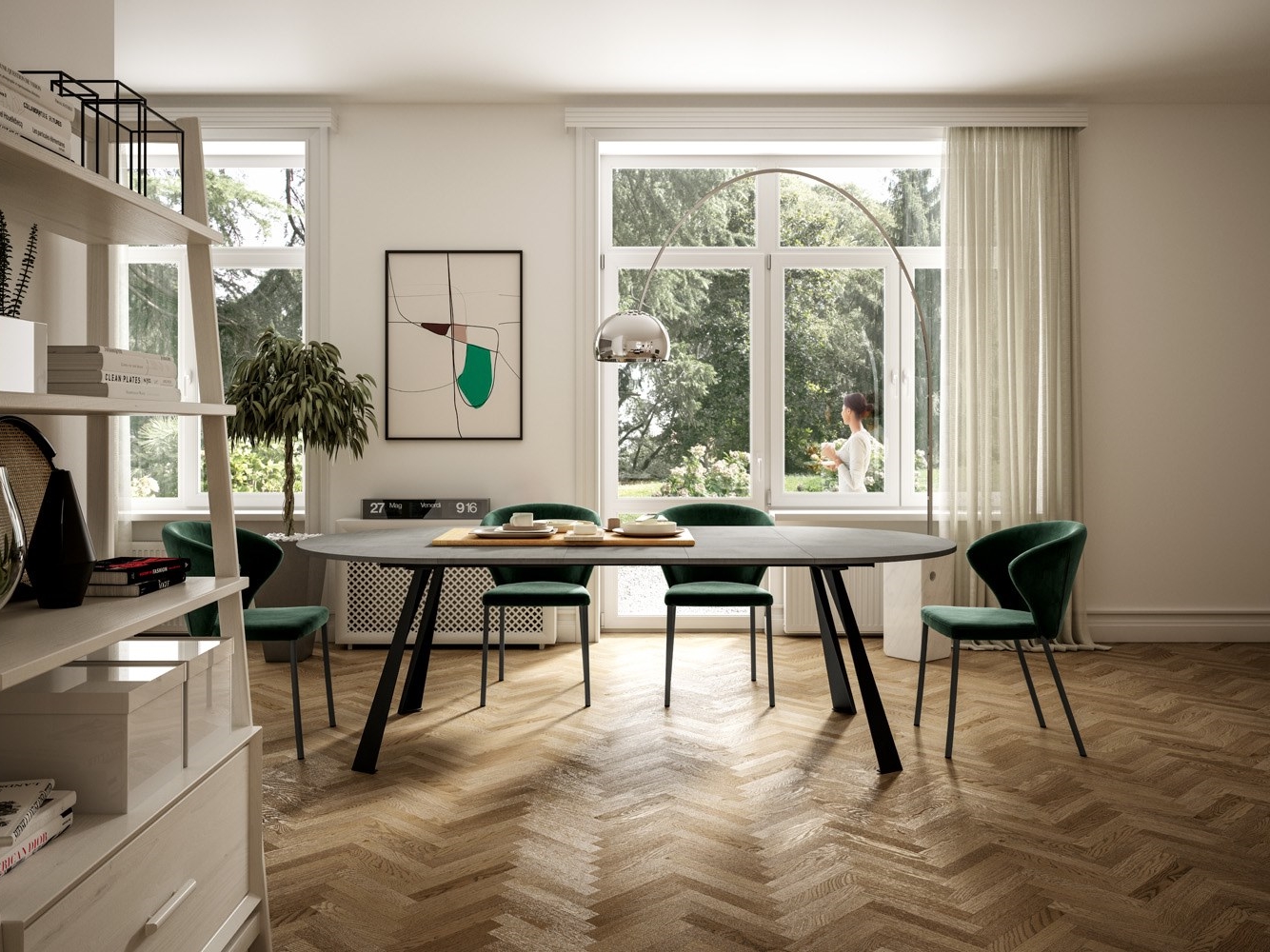 Extending eco woood table CONVIVIO By EASYLINE design Studio Ozeta