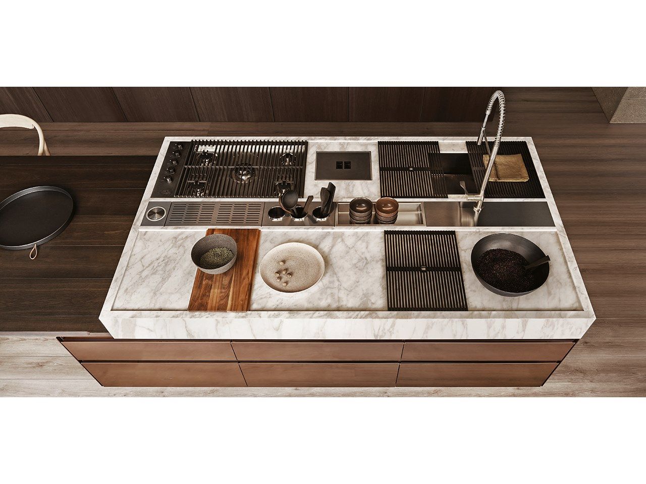 CONVIVIUM Kitchen with island By Arclinea | design Antonio Citterio