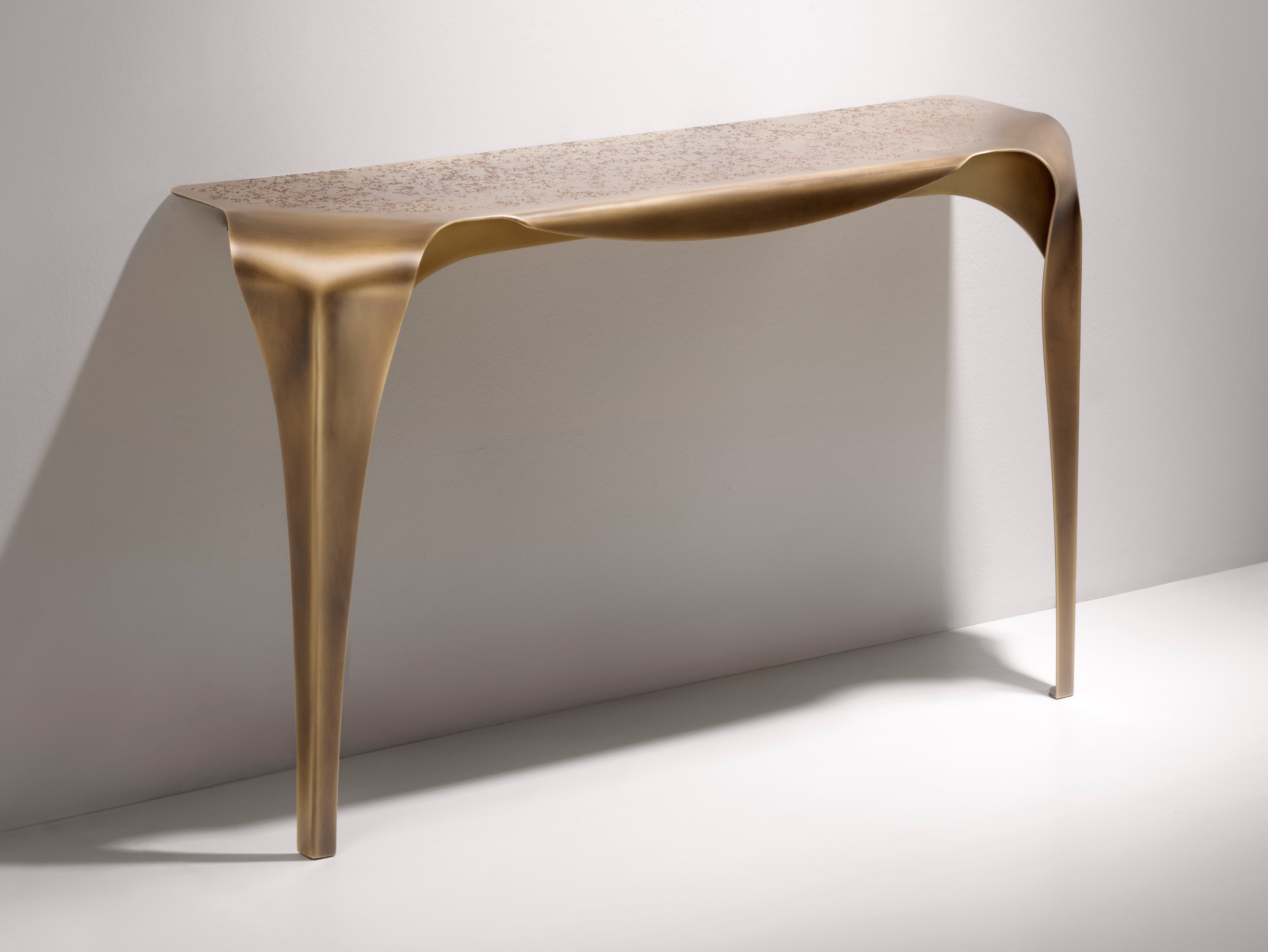 CONVIVIUM Brass console table By DE CASTELLI | design Nikita Bettoni