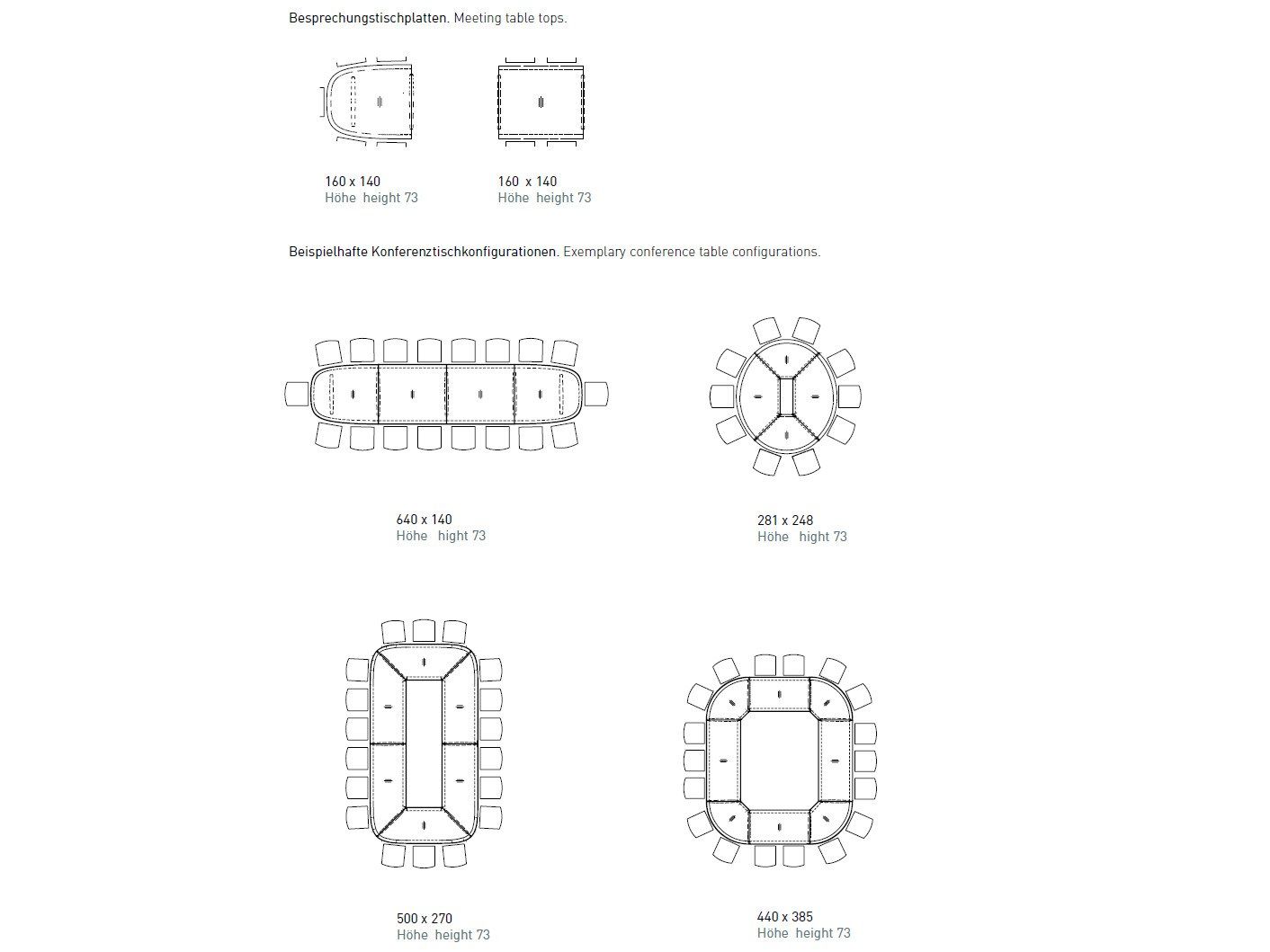CONVO Meeting table with cable management By RENZ | design Jehs+Laub
