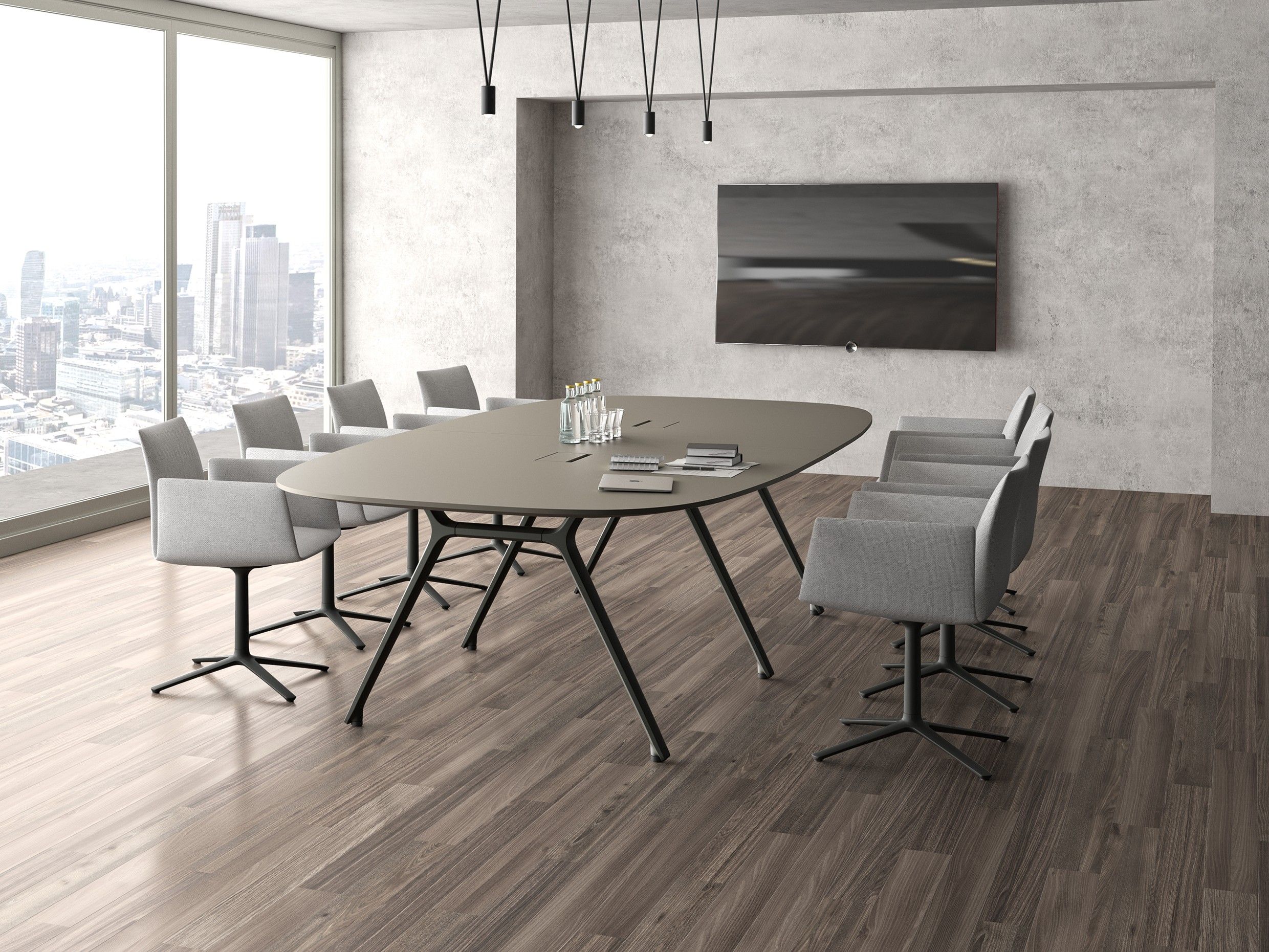 CONVO Meeting table with cable management By RENZ | design Jehs+Laub