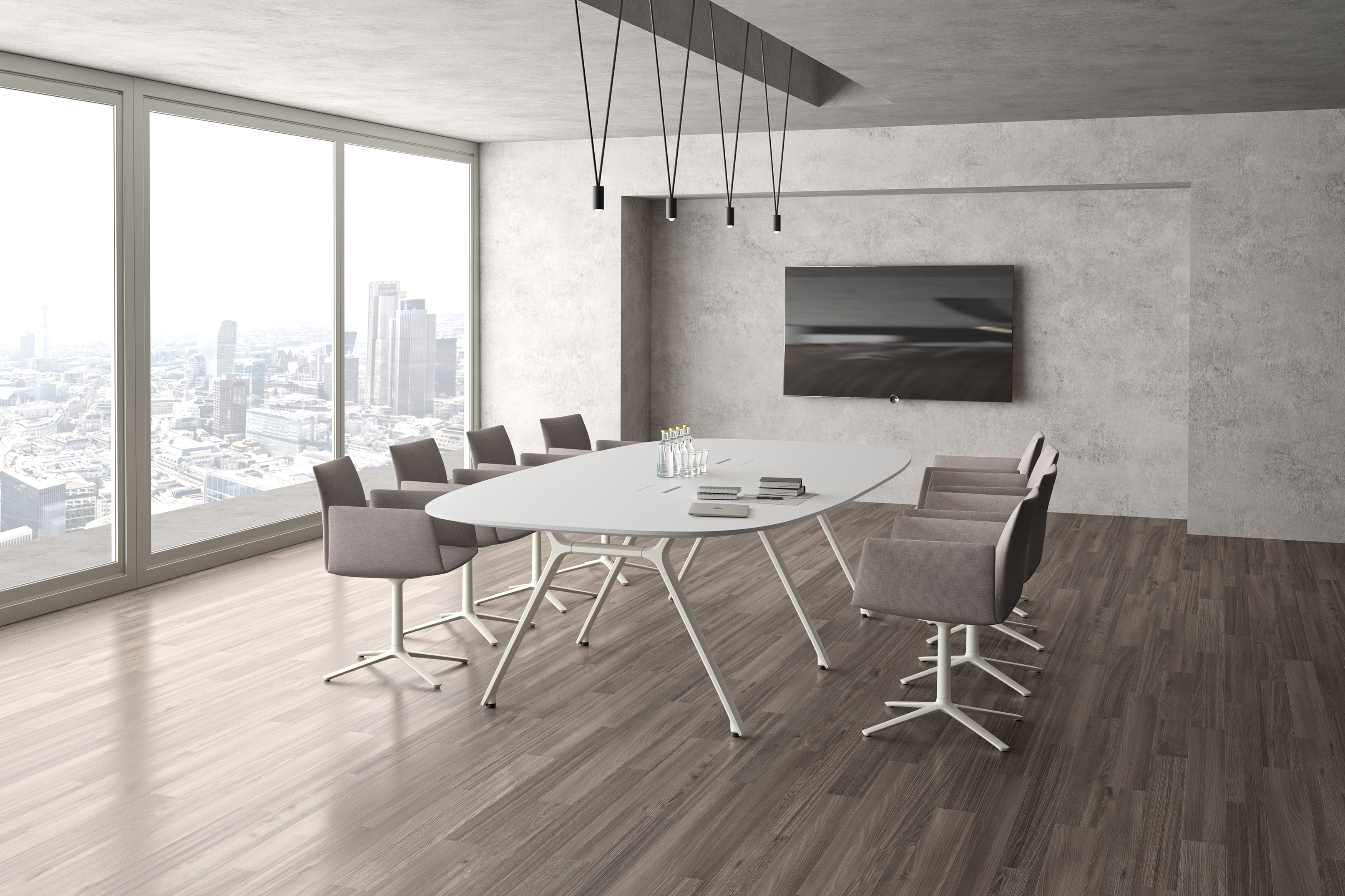 CONVO Meeting table with cable management By RENZ | design Jehs+Laub