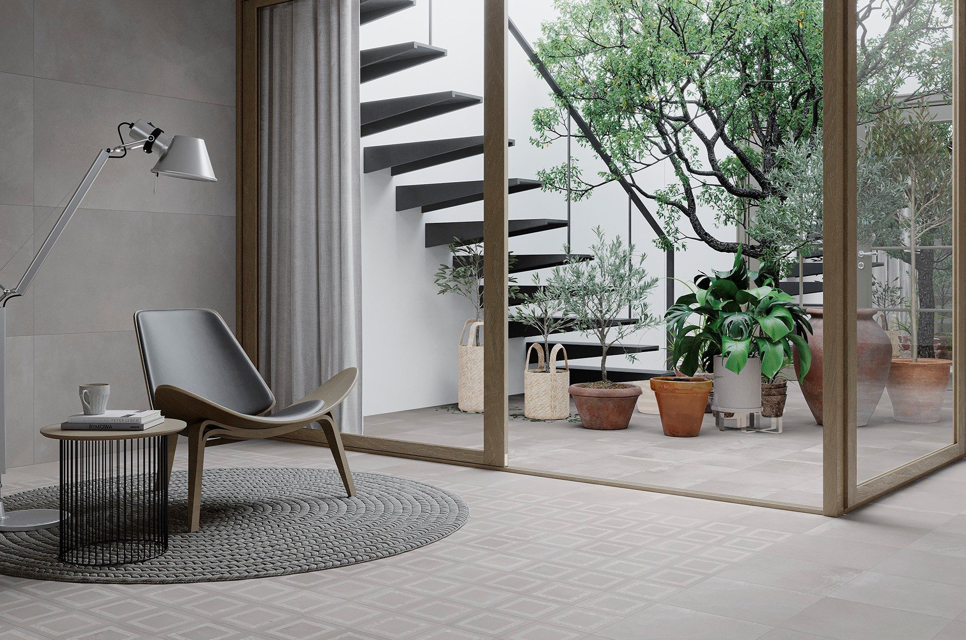 Pavimento/rivestimento in gres porcellanato smaltato effetto cemento CORE - GAYAFORES - Edilportale