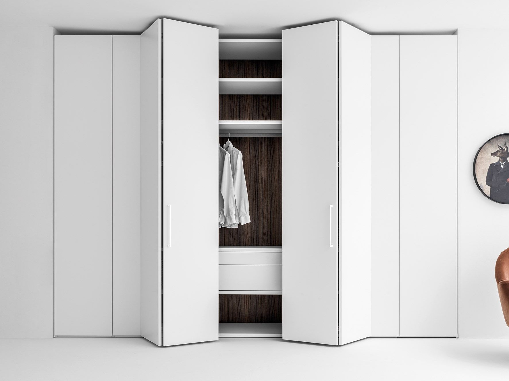 CORE | Wardrobe with folding doors By Caccaro design R&S Caccaro