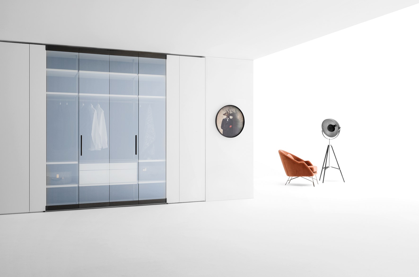 CORE | Wood and glass wardrobe By Caccaro