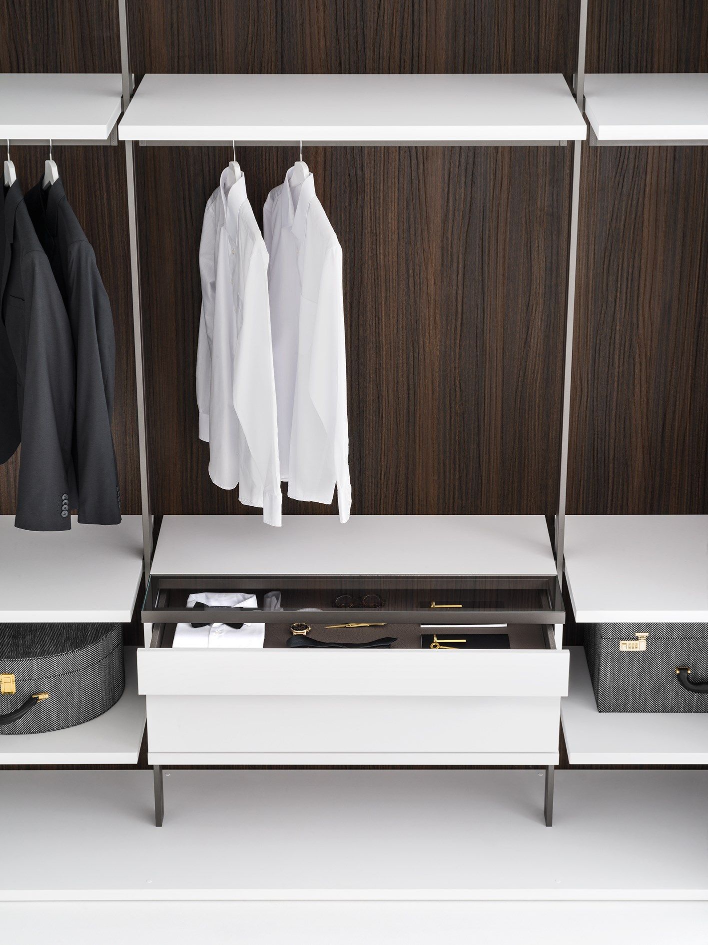 CORE | Wood and glass wardrobe By Caccaro