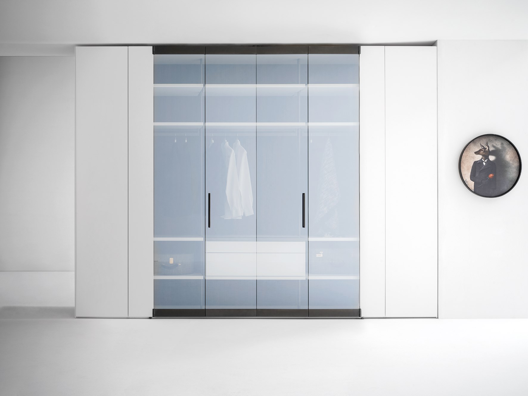 CORE | Wood and glass wardrobe By Caccaro