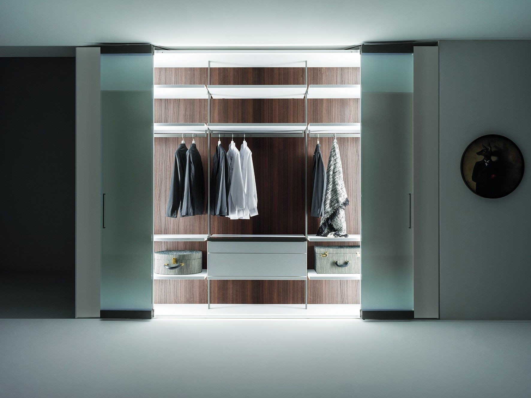 CORE | Wood and glass wardrobe By Caccaro