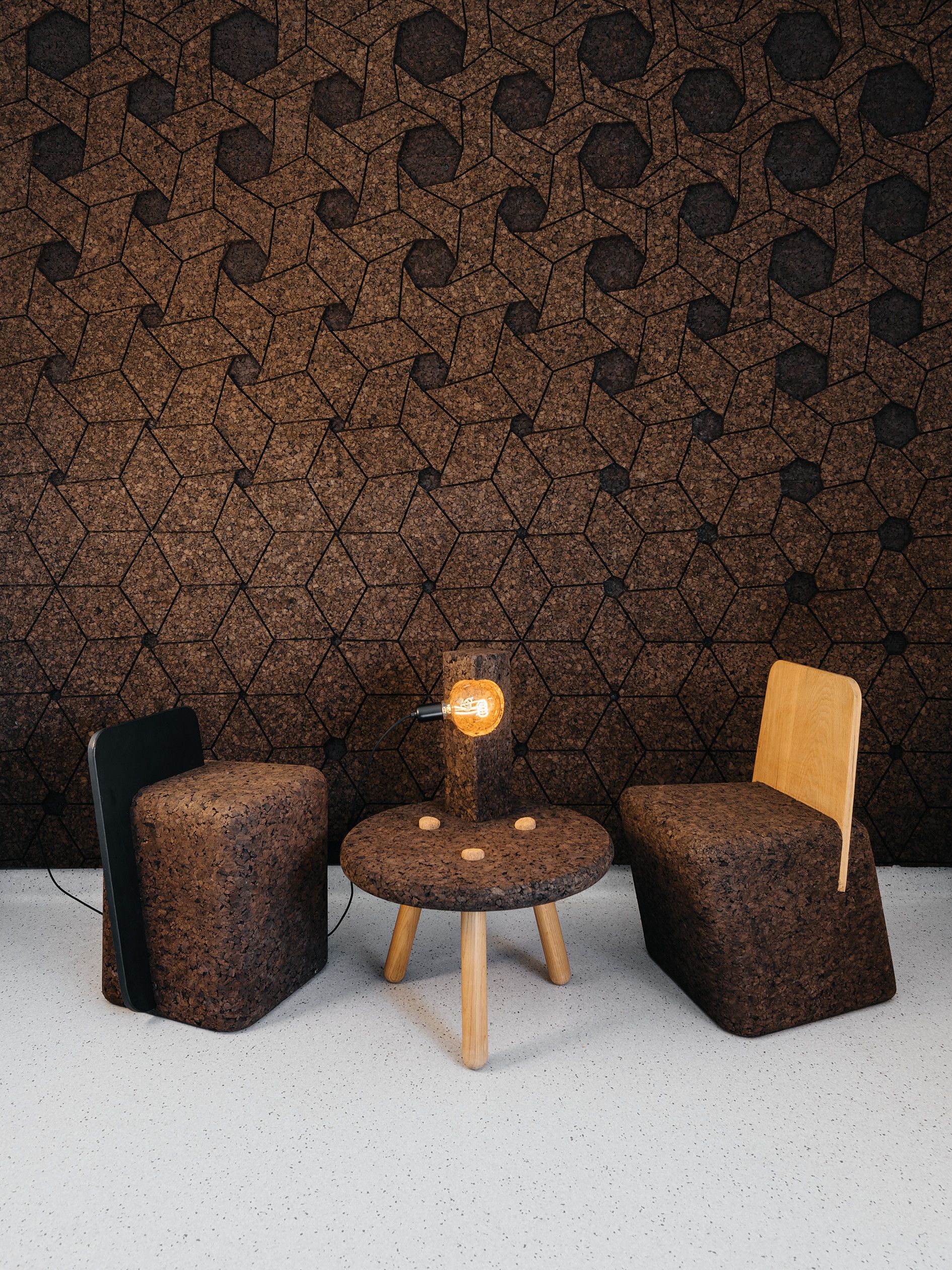 CORKMETAMORPH Cork wall tiles By GENCORK | design DIGITALAB