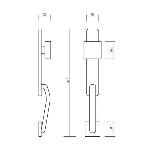 COROLLA CLASSIQUE Brass exterior door handle By Pasini