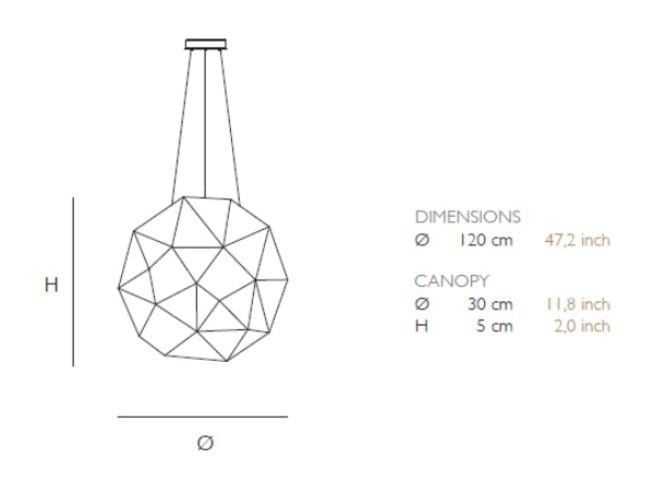 COSMOS GLOBE | Pendant lamp LED handmade metal pendant lamp By Quasar