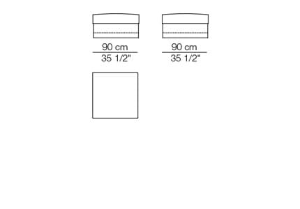 COUSY 3 seater leather sofa By arflex | design Vincent Van Duysen