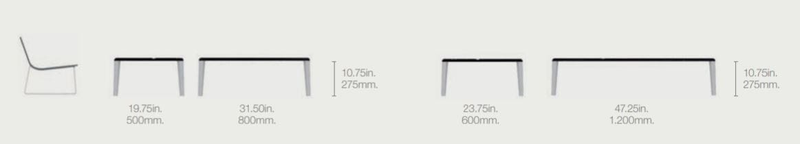 COUVÉ TABLE RECTANGULAR Table basse By Andreu World | design ...