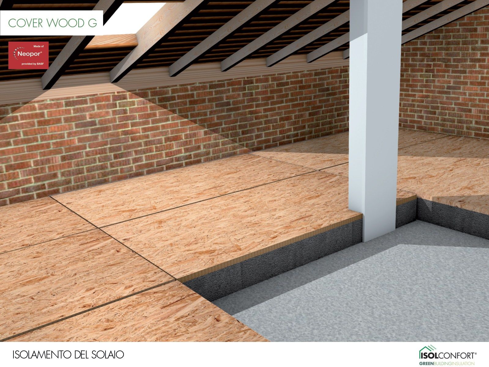 Thermal insulation panel COVER WOOD G By Isolconfort