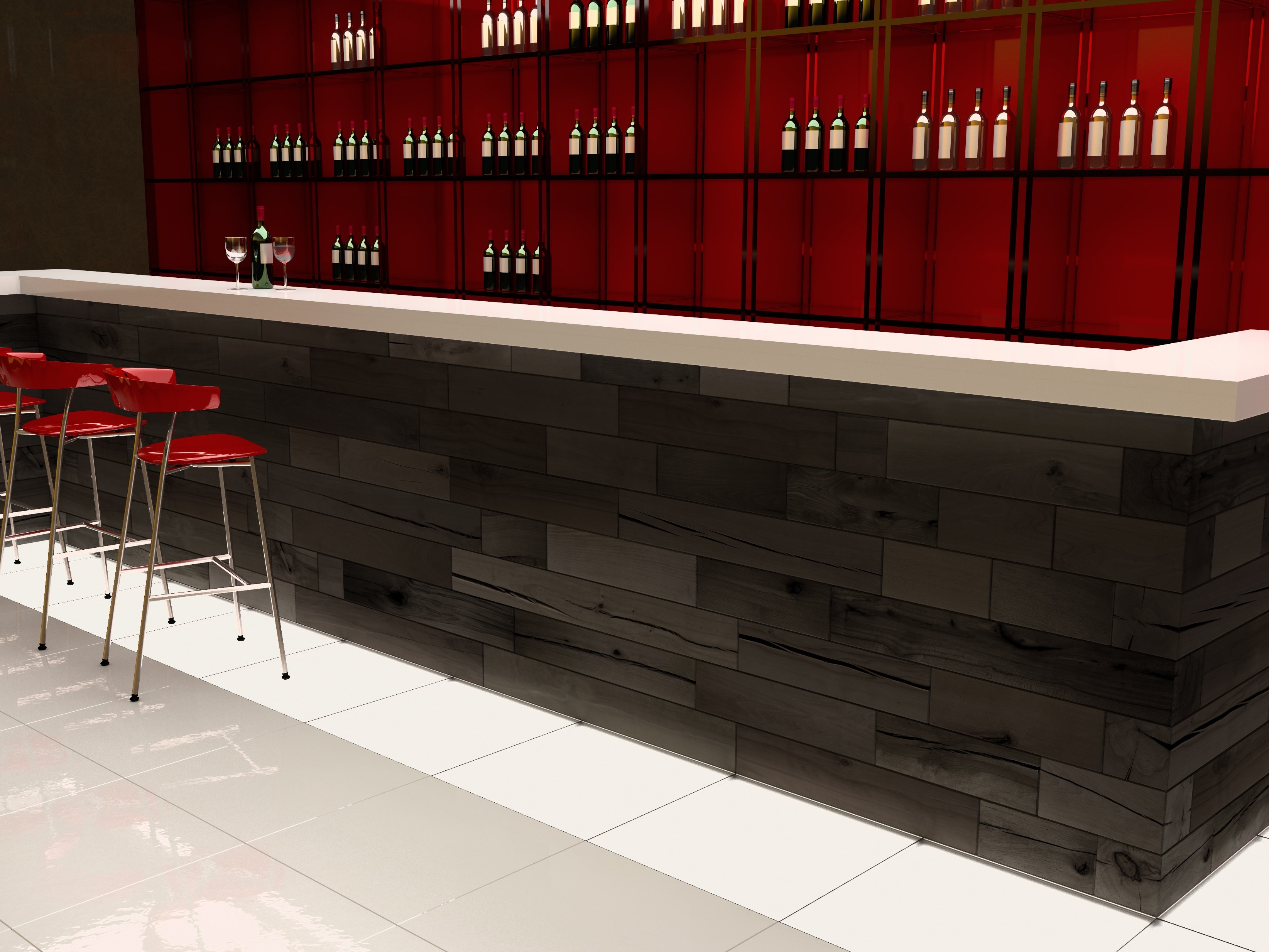 CRAFTWAND® Coffee/bar counter charred By CRAFTWAND