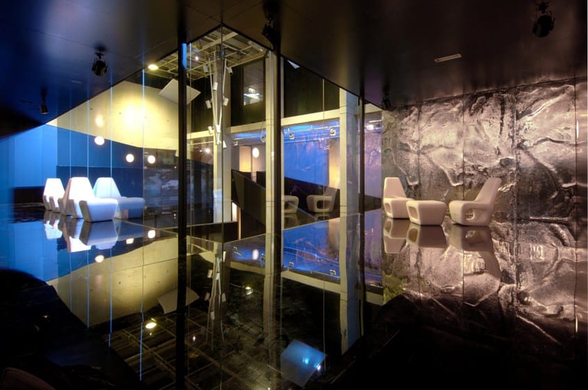 Coloured decorative glass with relief CREA-LITE By Glassolutions