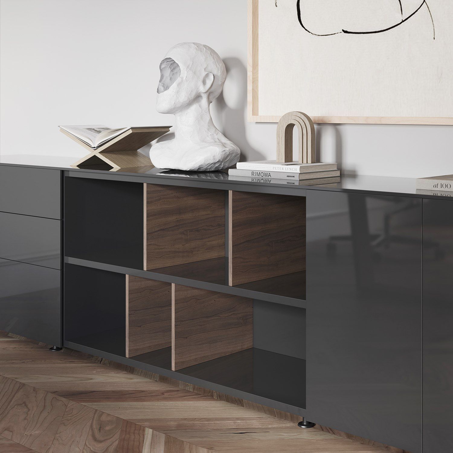 CREDENZA Low wooden office storage unit By BK Contract | design Gabriel ...
