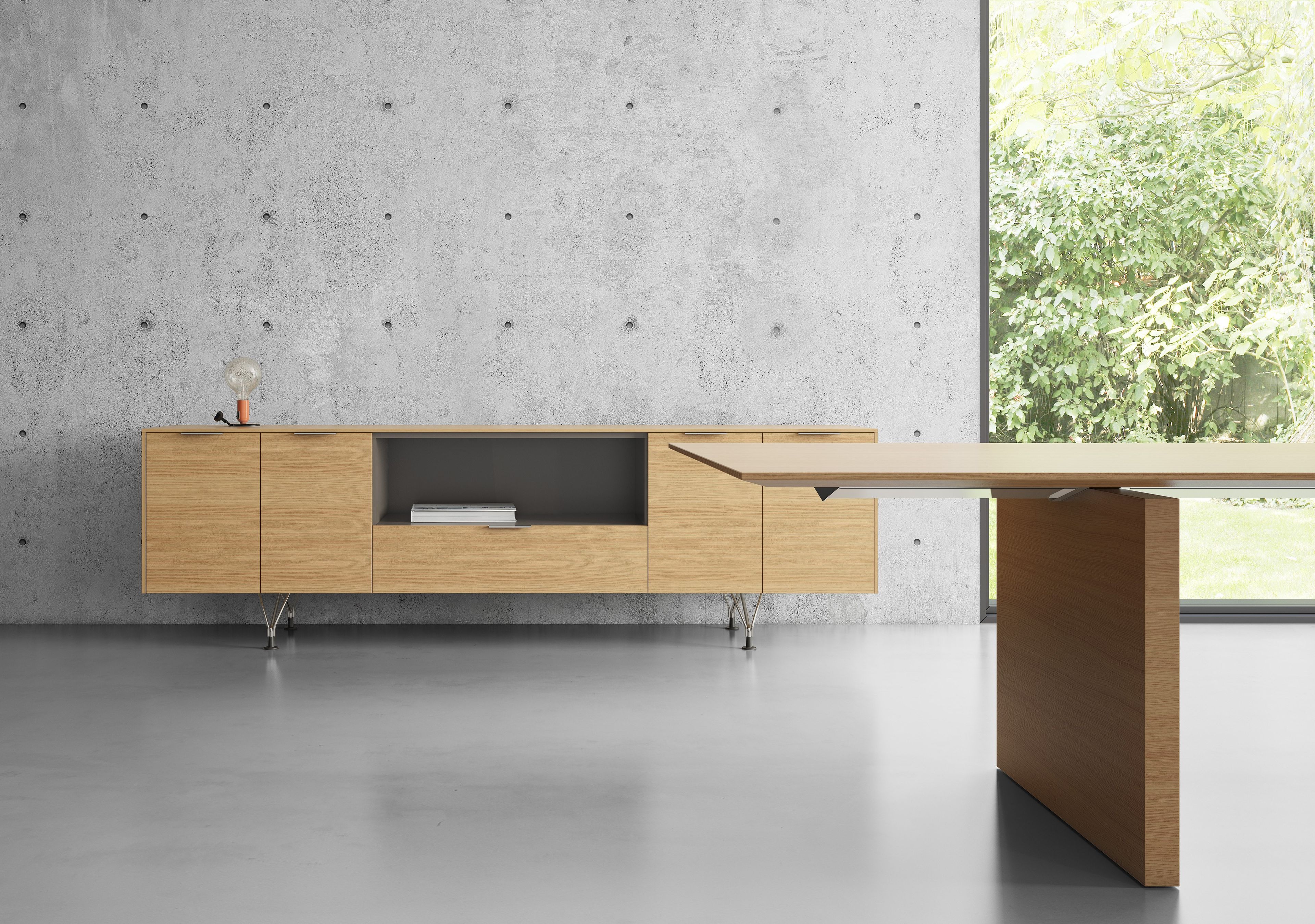 CREDENZA Low wooden office storage unit By BK Contract | design Gabriel ...