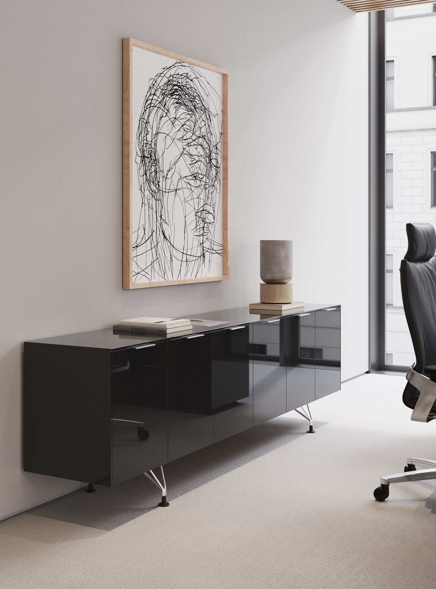 CREDENZA Low wooden office storage unit By BK Contract | design Gabriel ...