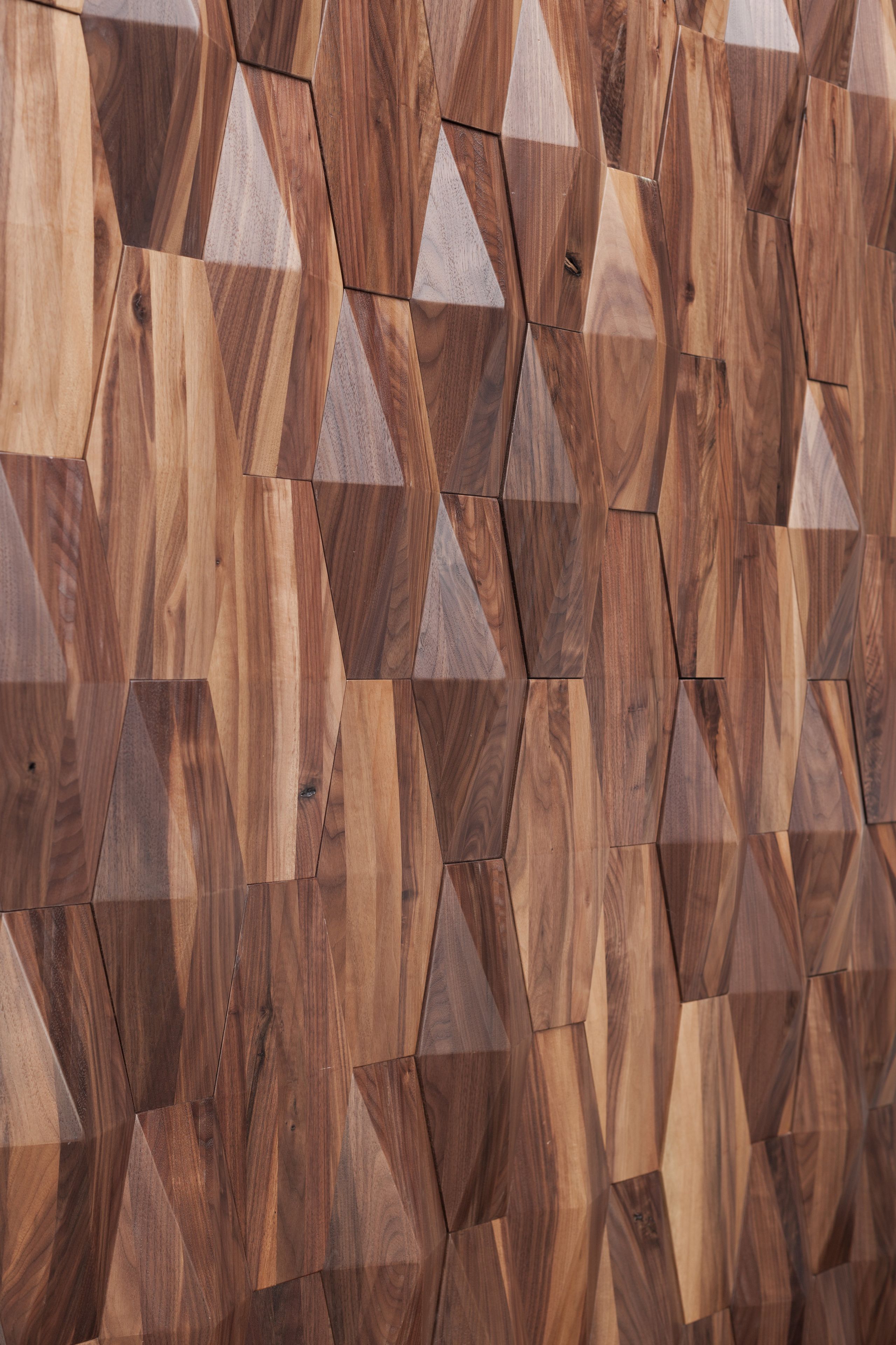 Indoor wooden 3D Wall Cladding CREST By Wonderwall Studios