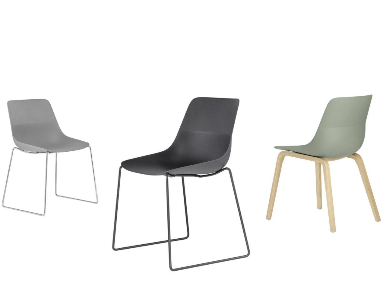 CRONA LIGHT ECO Shell chair with sled-base frame By Brunner | design ...