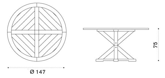 CRONOS | Round table By Ethimo