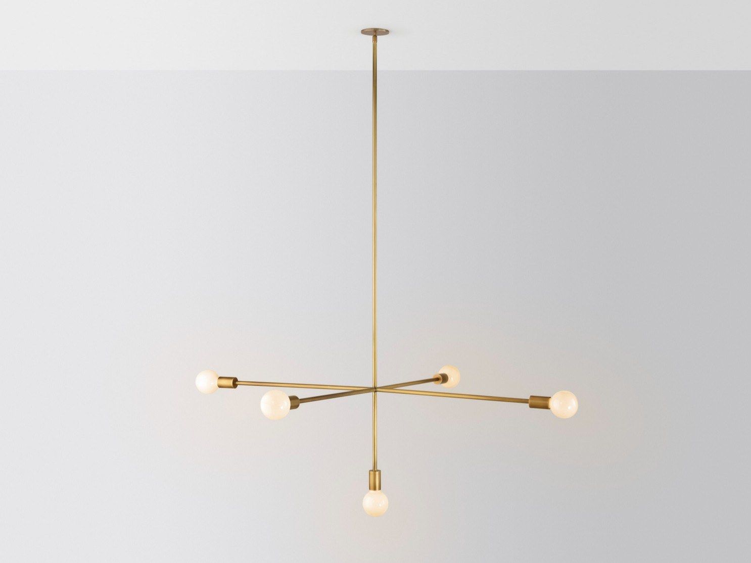 STEP & KICK LED brass pendant lamp By Volker Haug Studio