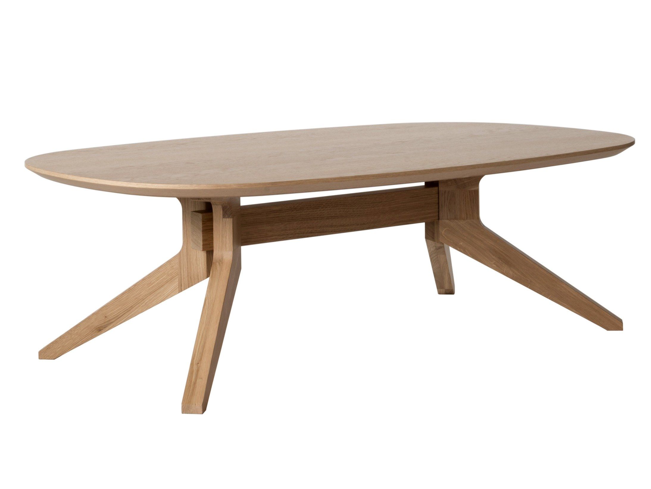 CROSS Oval oak coffee table By Case | design Matthew Hilton