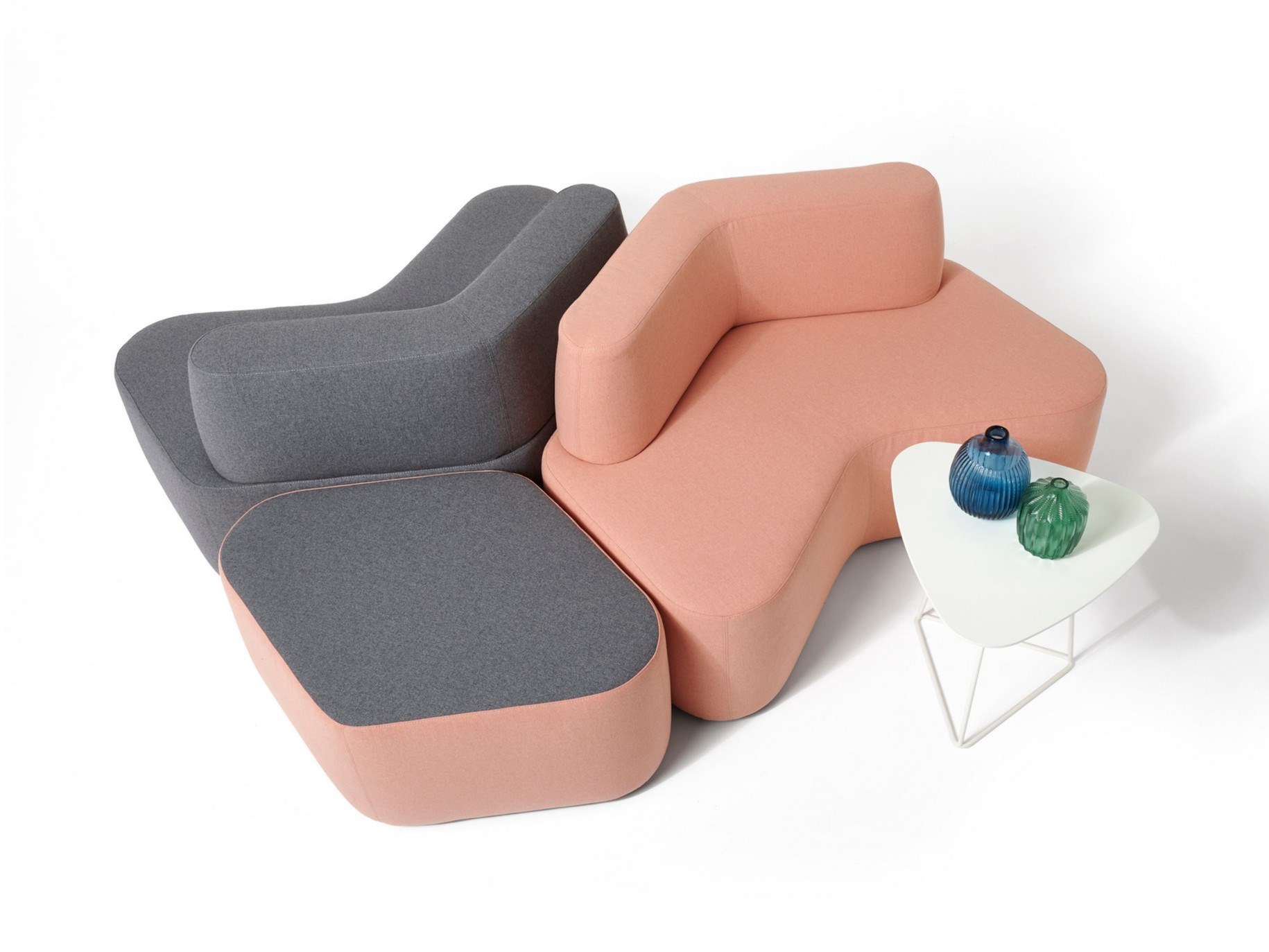 CROSS Sectional fabric sofa By Diemme