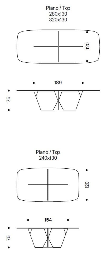 CROSSOVER | Rectangular table Crossover Collection By Tonelli Design ...