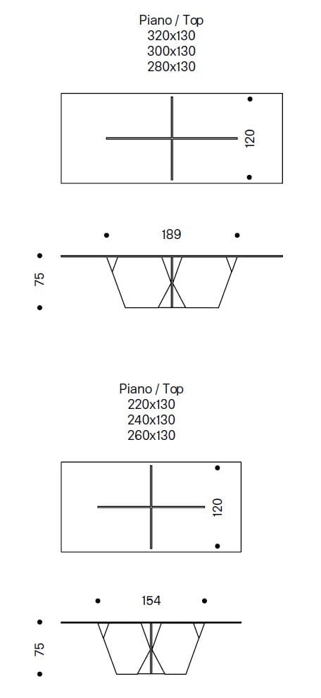 CROSSOVER | Rectangular table Crossover Collection By Tonelli Design ...