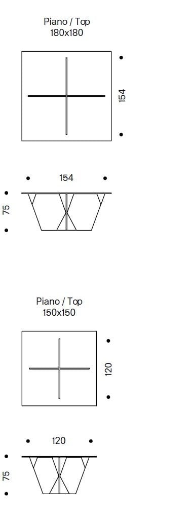 CROSSOVER | Square table Crossover Collection By Tonelli Design design ...