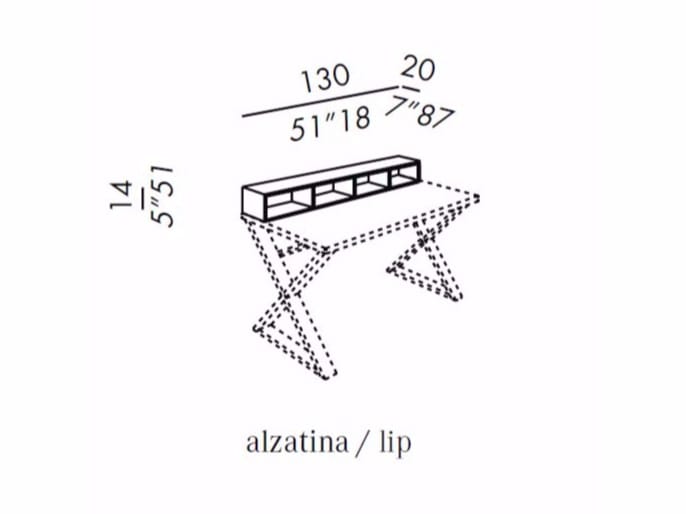 CRUIS Wood veneer secretary desk By Meridiani