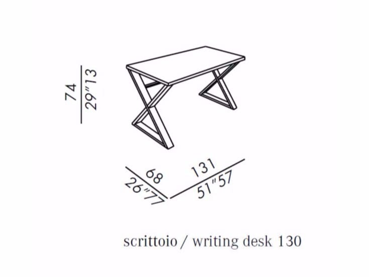 CRUIS Wood veneer secretary desk By Meridiani