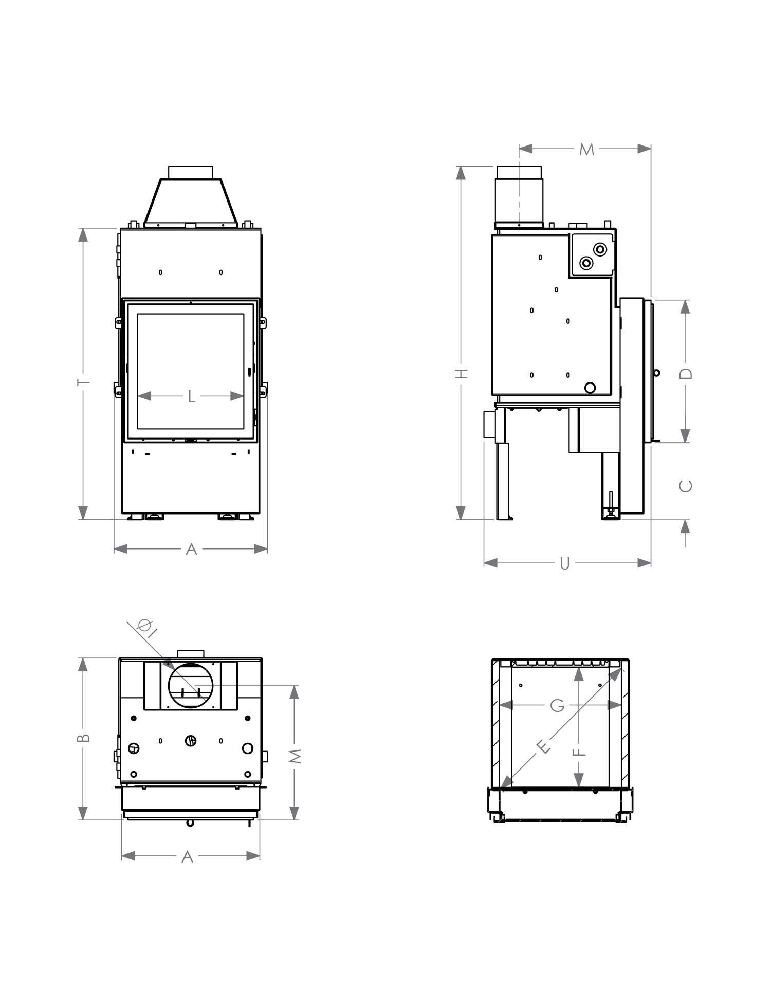 DELUXE Termocamino a legna By CTM