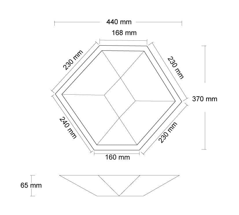 Concrete plate CUBE PLATE By URBI et ORBI
