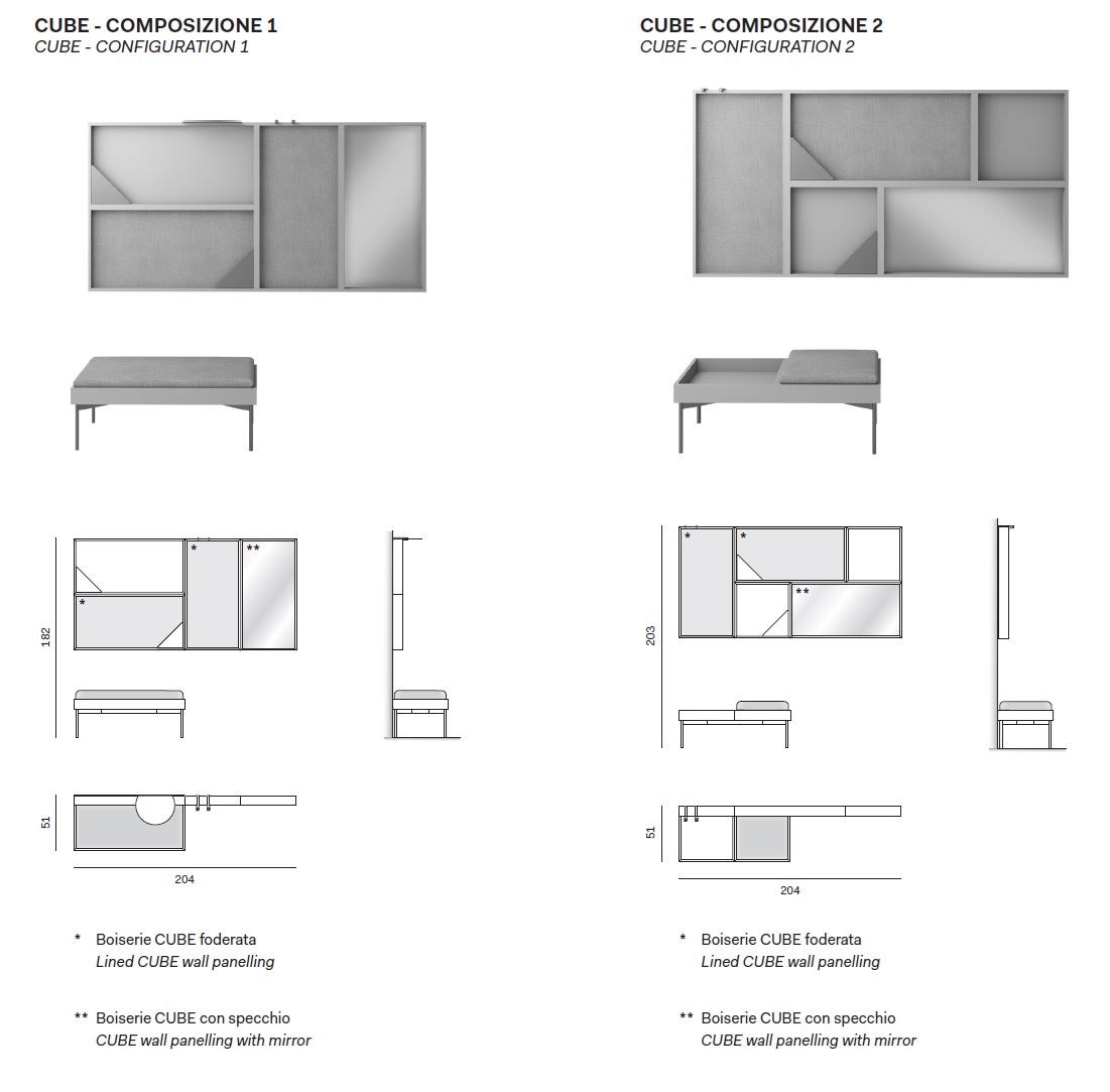 CUBE | Wall cabinet Cube Collection By Novamobili design E-ggs