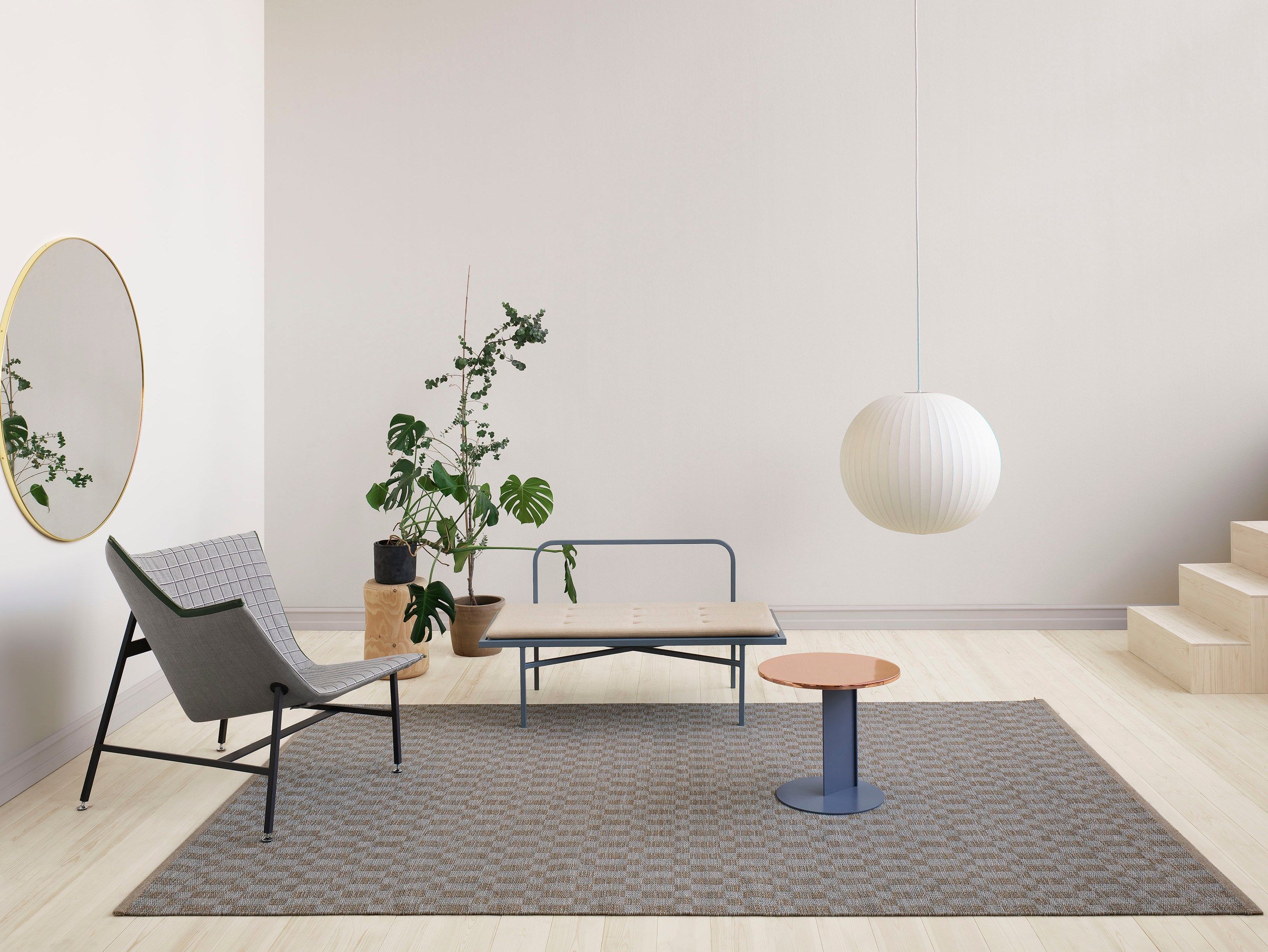 Woven rug in pure wool CUBRICK ICON By Kasthall design Ellinor Eliasson