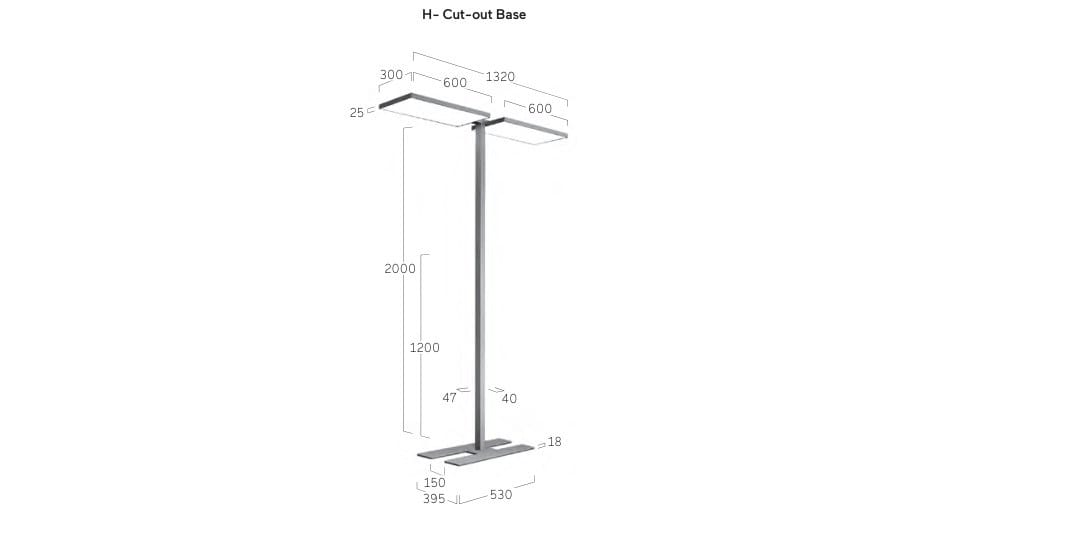 CUBIC EVOLUTION F7 Luminária de pé LED By Lightnet