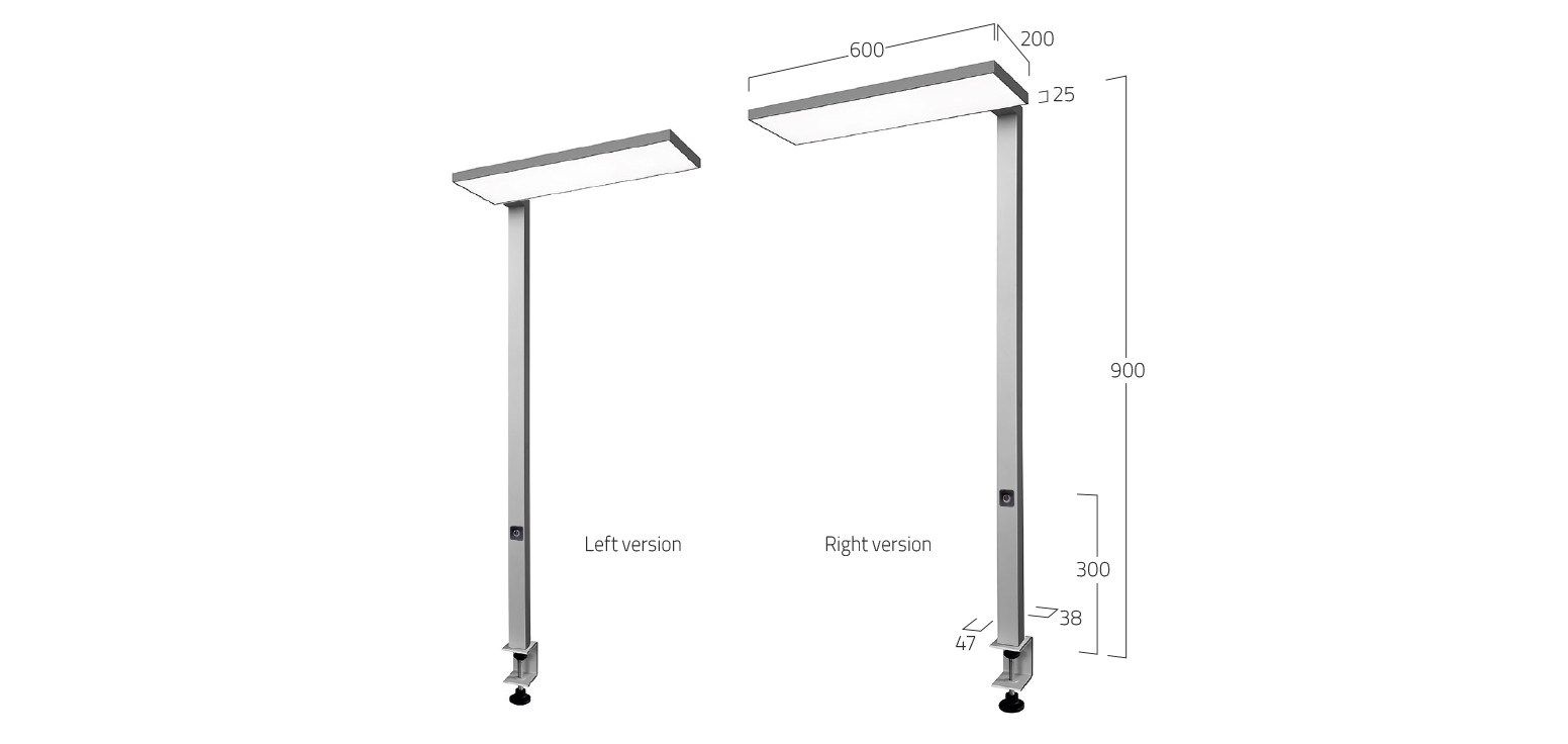 LED direct-indirect light desk lamp CUBIC EVOLUTION T4 By Lightnet