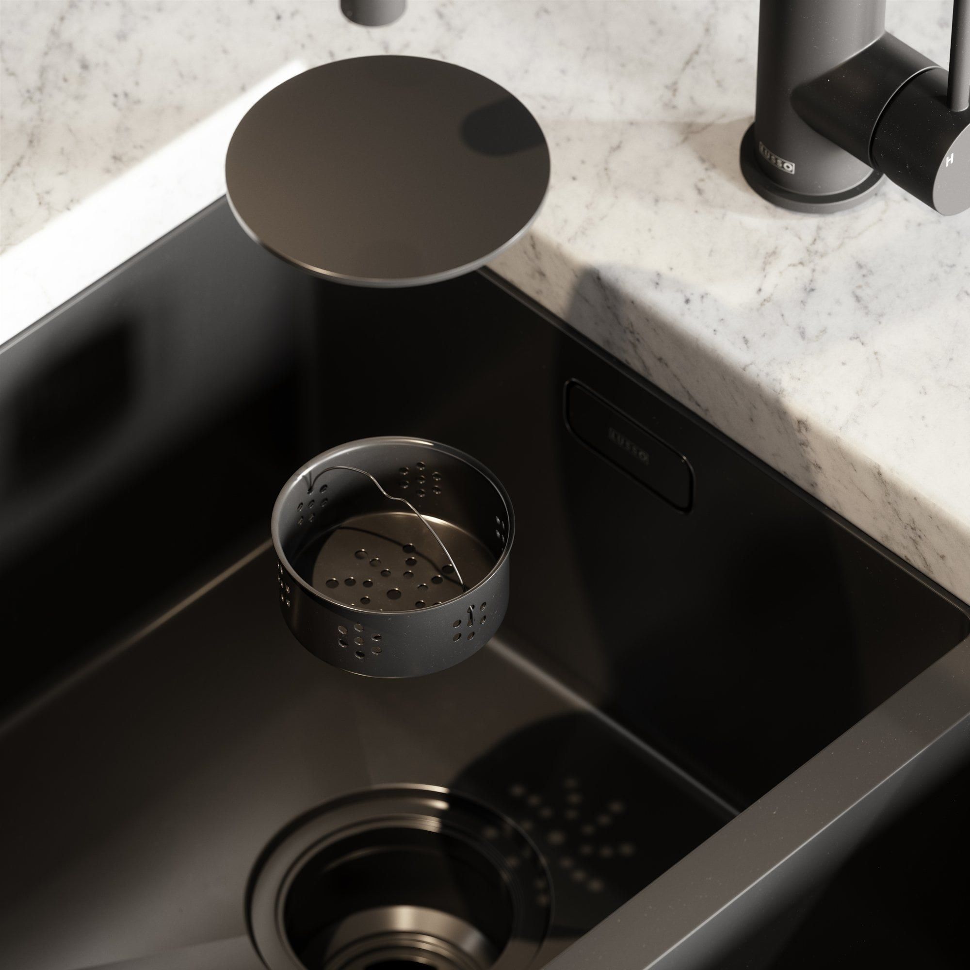 CUBO | 2 bowl sink 2 bowl undermount steel sink By LUSSO