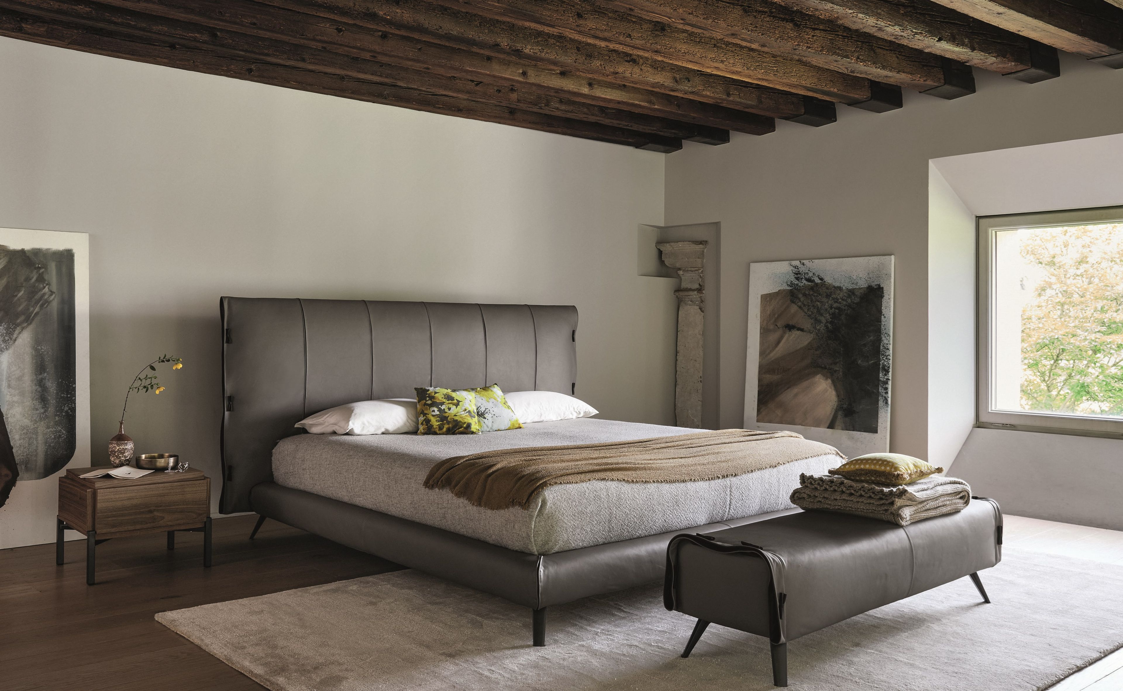 CUFF BENCH Upholstered fabric bench By Bonaldo | design Mauro Lipparini