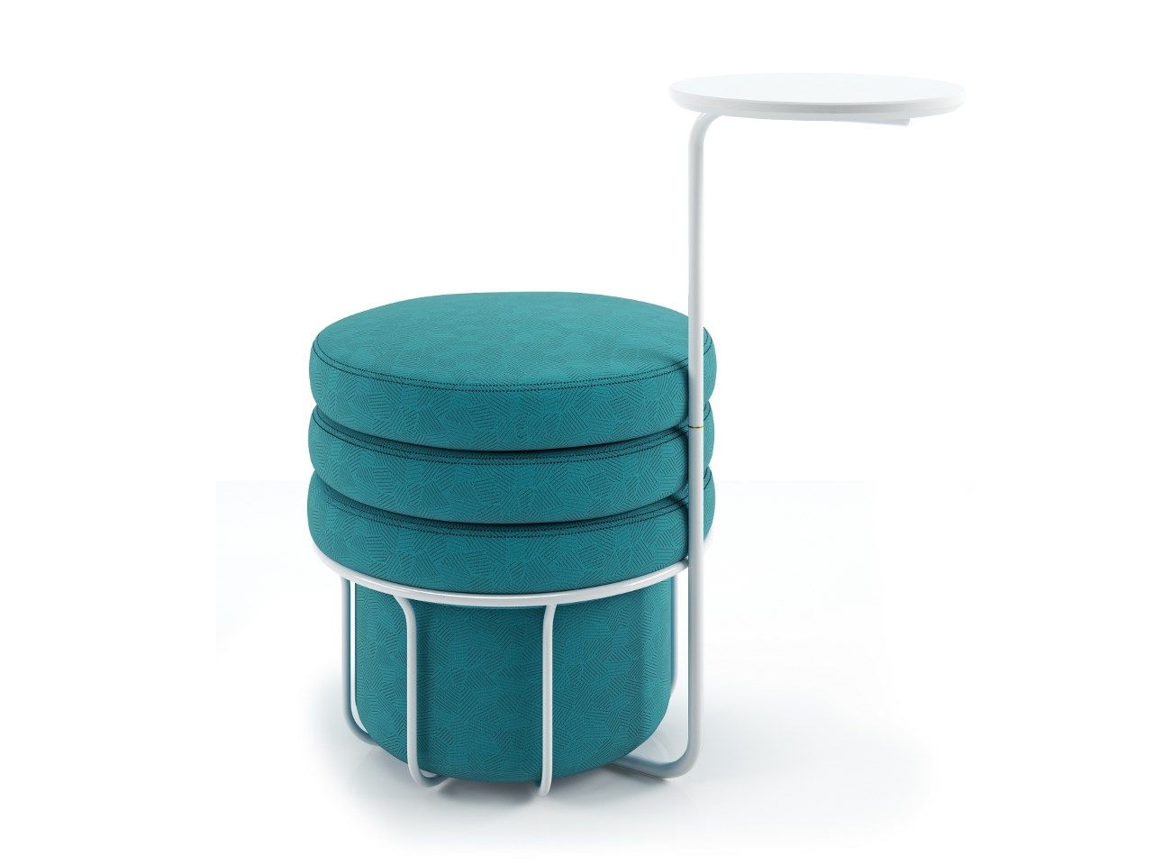 CUP CAGE Round fabric pouf By Cider Edition | design Désormeaux/Carrette
