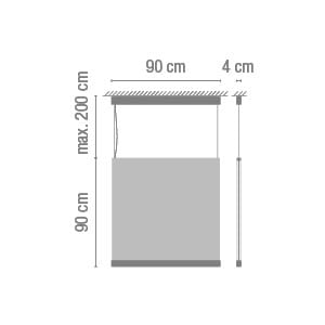 Fabric pendant lamp CURTAIN By Vibia design Arik Levy