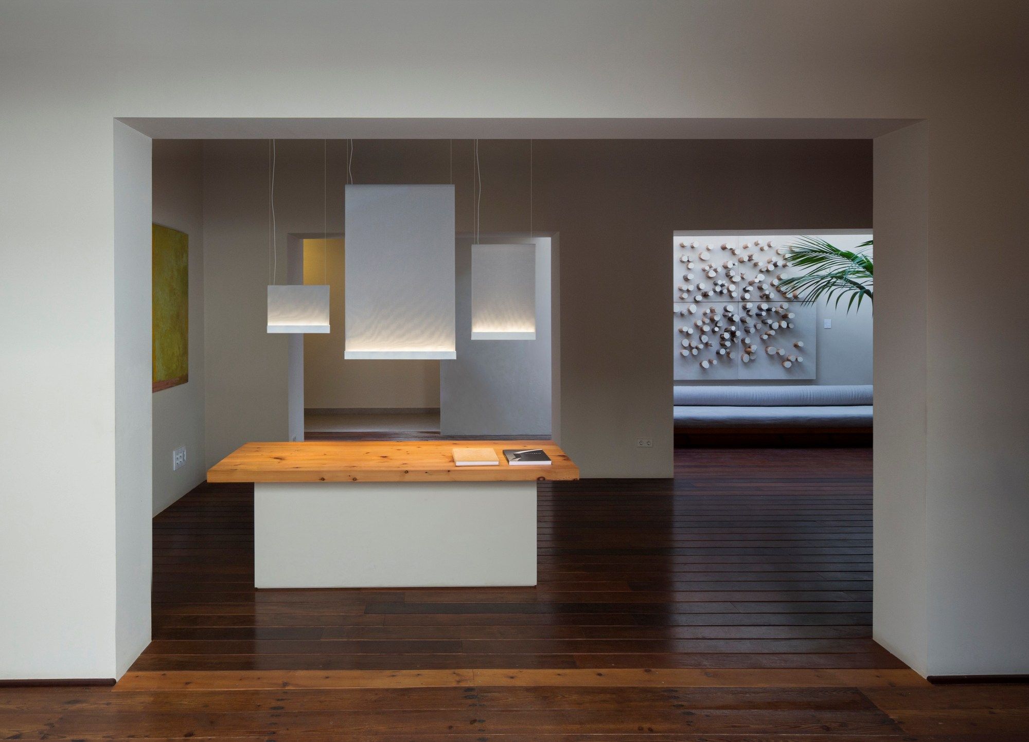 Fabric pendant lamp CURTAIN By Vibia design Arik Levy