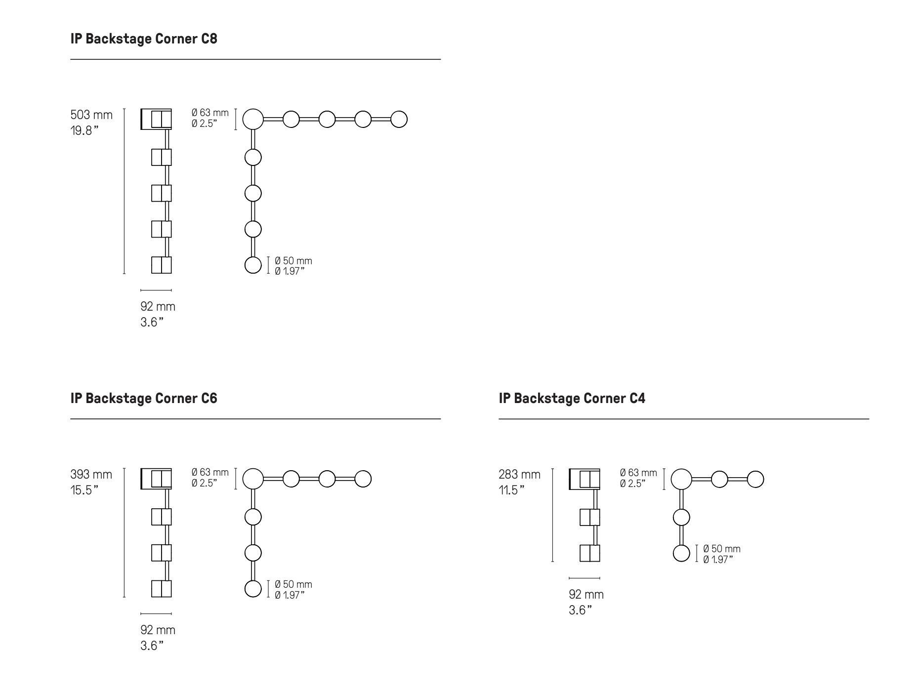 BACKSTAGE CORNER IP44 Wall lamp By CVL Luminaires