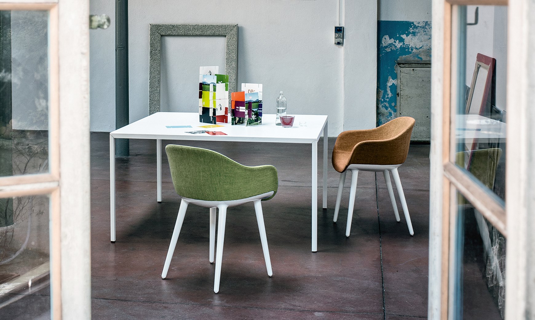 CYBORG LADY Upholstered fabric chair By Magis | design Marcel Wanders