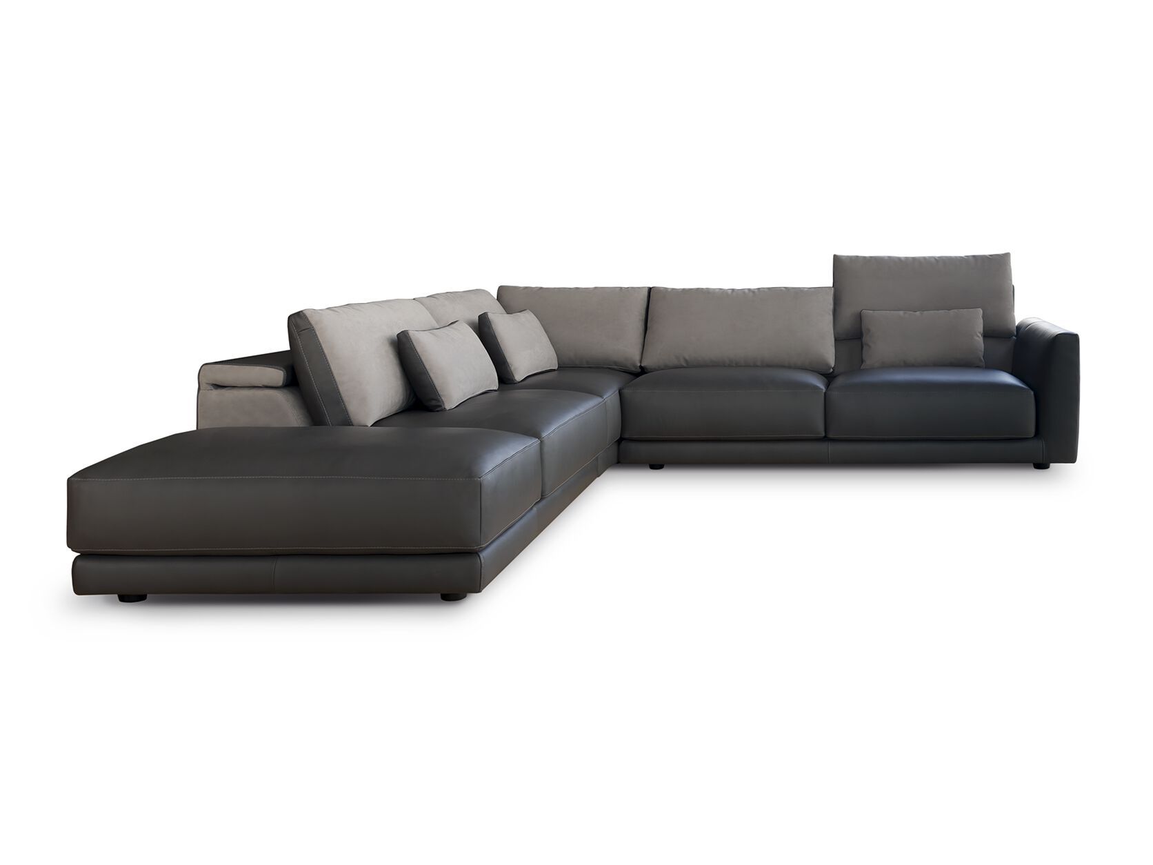 MATHEOLA Corner leather sofa By Calia Italia